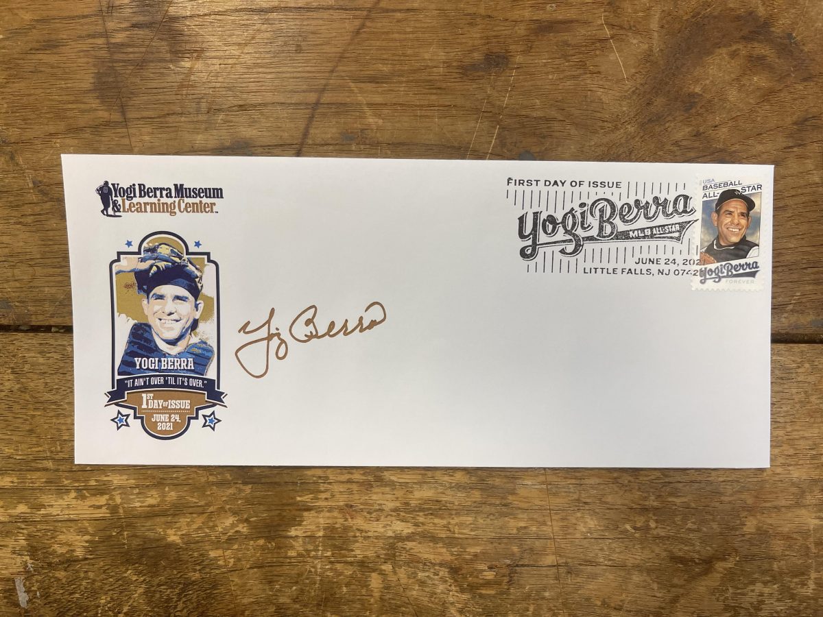 Yogi Stamp First Day of Issue Cover - Yogi Berra Museum & Learning Center